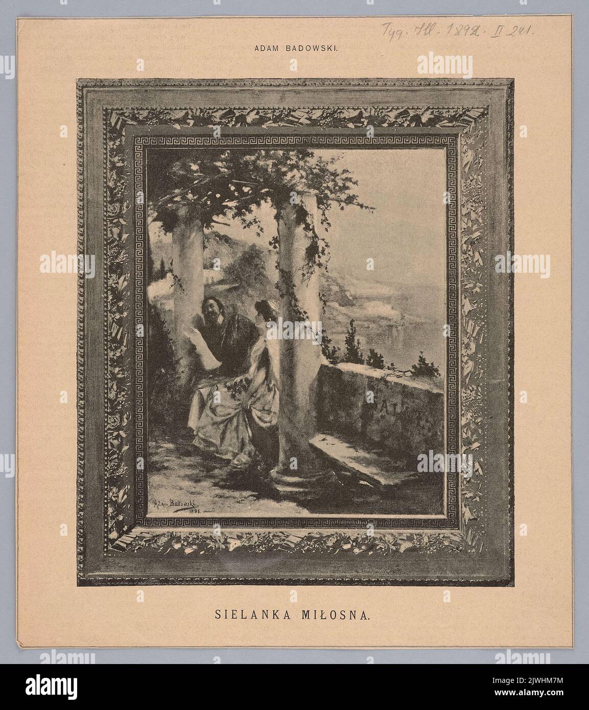 Reproduction of a painting: Badowski, Adam (1857-1903), Love folly ...