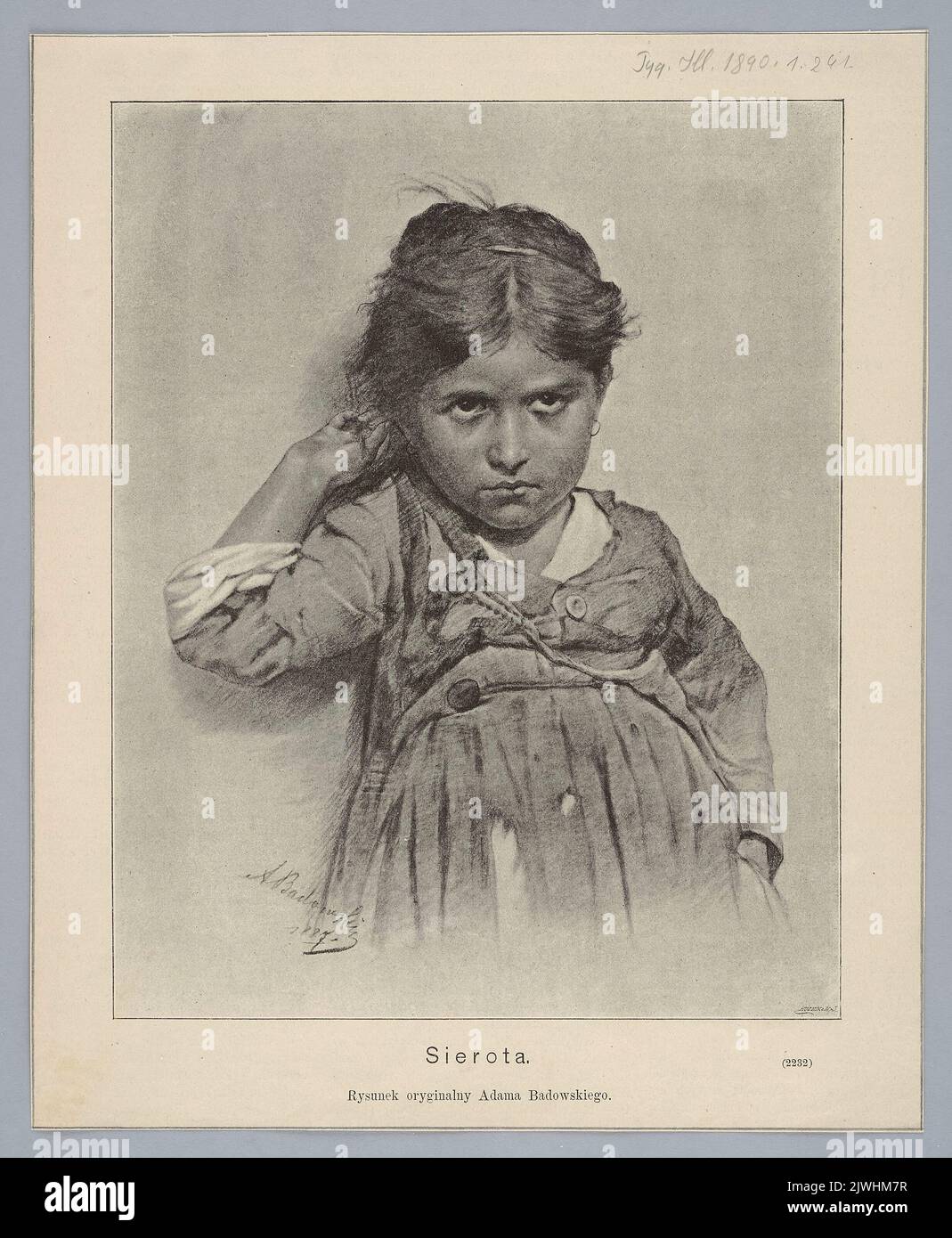 Reproduction of drawing: Badowski, Adam (1857-1903), Orphan; from ...
