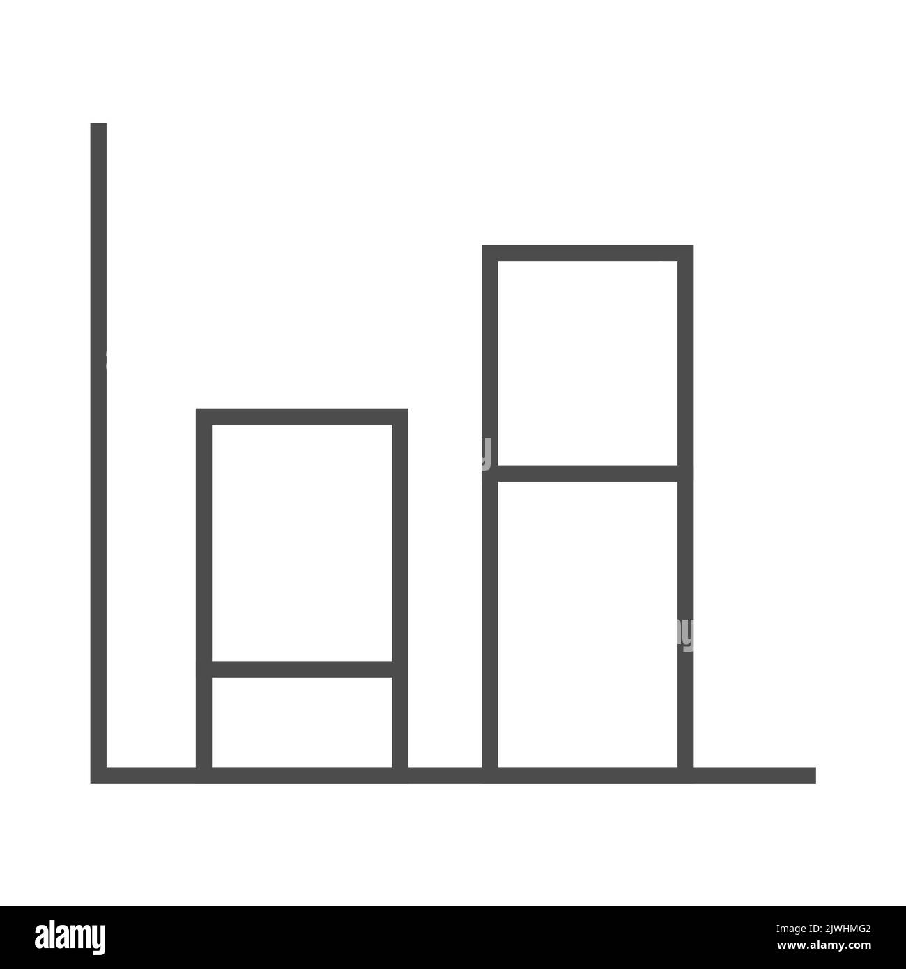 Vector image of bar chart against white background Stock Photo - Alamy
