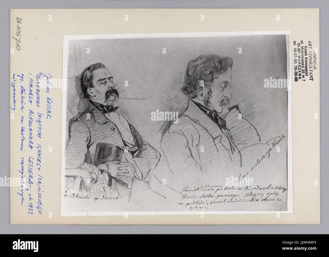 Images of Ignacy Izbiński and the painter Aleksander Lesser, both ...