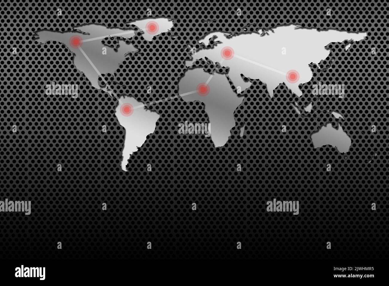 World map with lines Stock Photo - Alamy