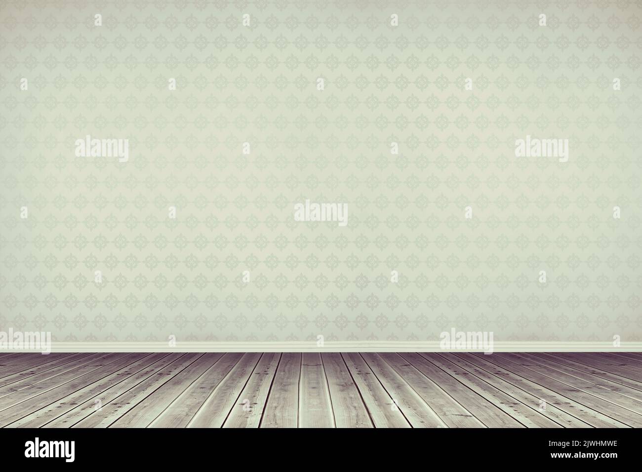 Empty room with wooden floor Stock Photo - Alamy