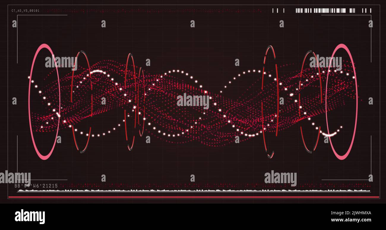Red spiral dna pattern over white background Stock Photo - Alamy