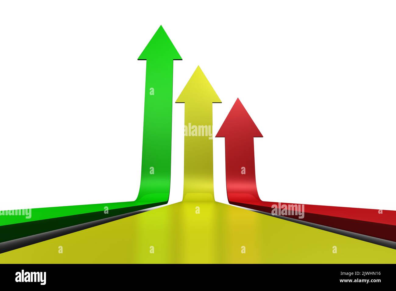 Green arrows pointing upwards hi-res stock photography and images - Alamy