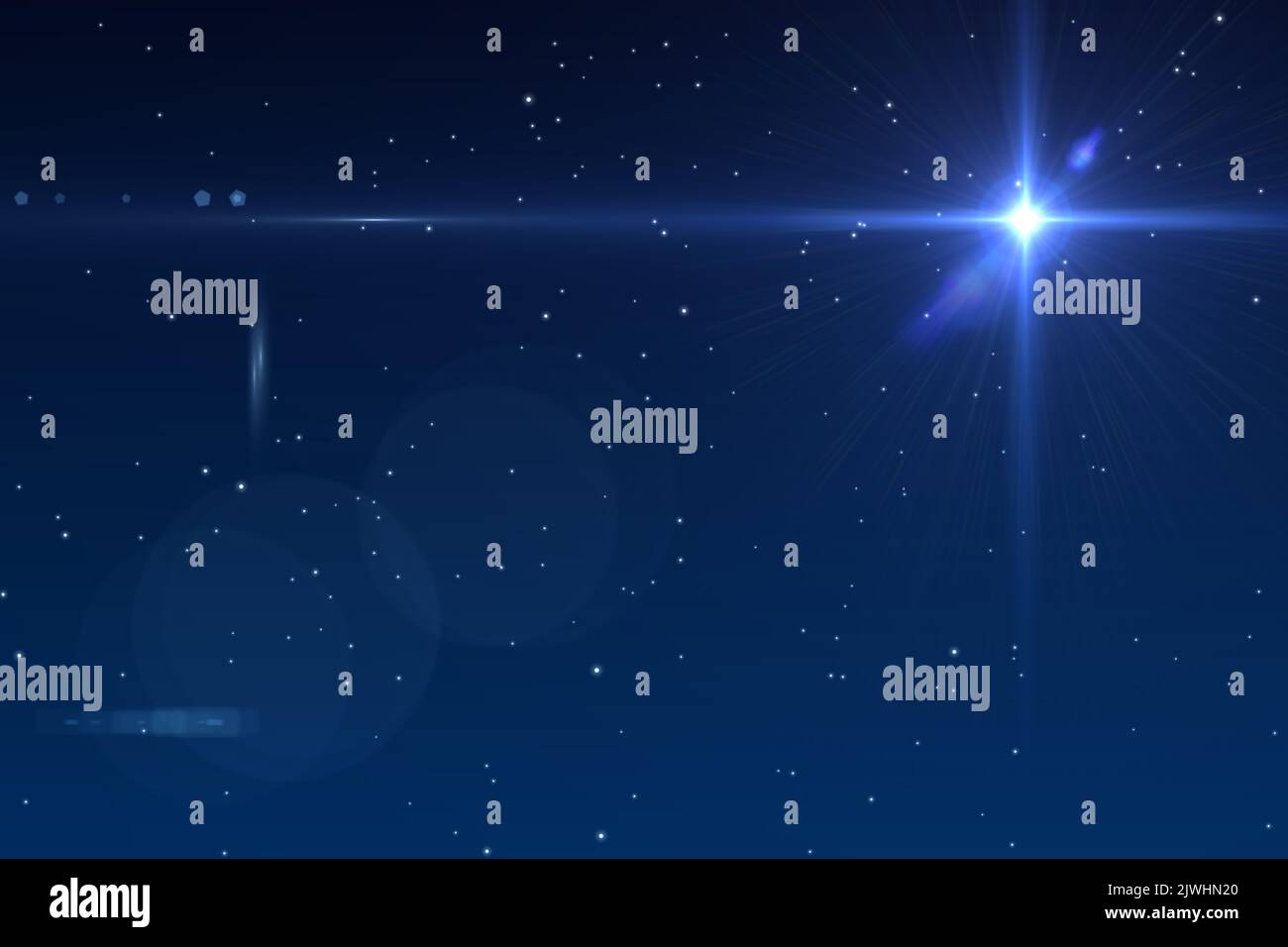 Digitally generated Bright star in night sky Stock Photo - Alamy