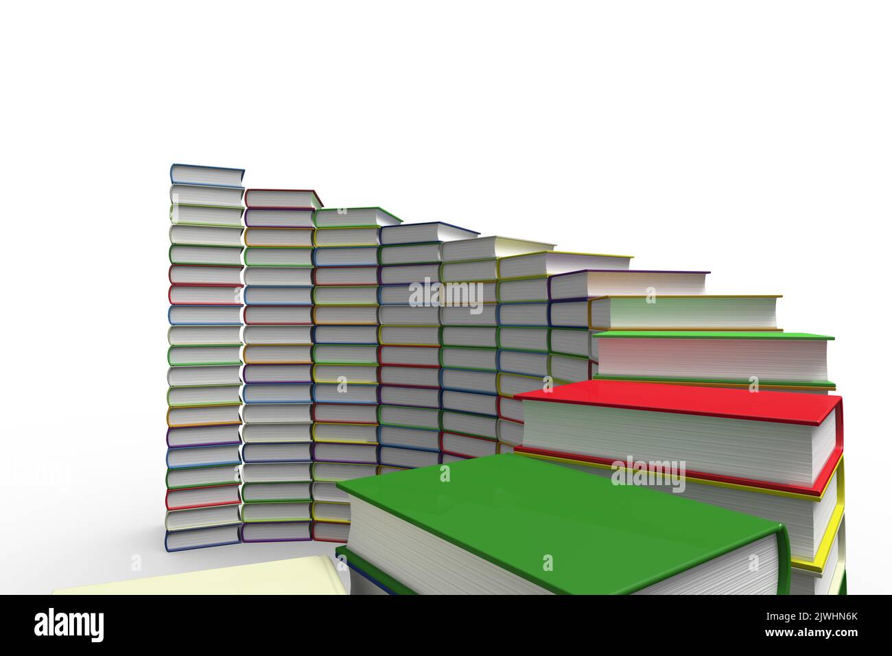 Steps made out of books Stock Photo - Alamy