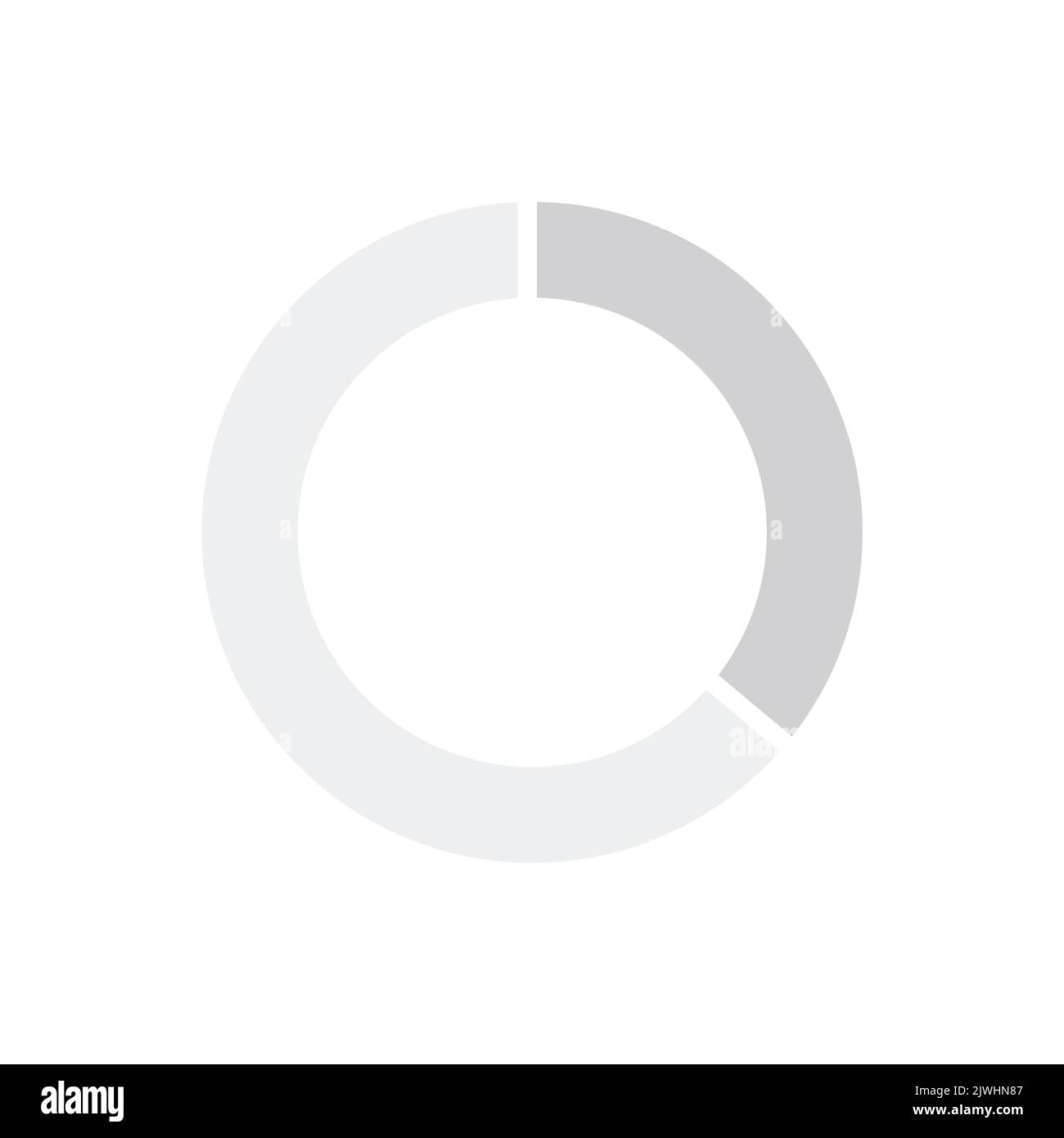 Gray donut chart against white background Stock Photo - Alamy