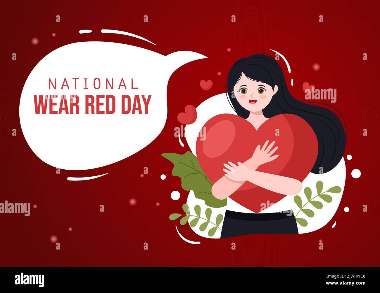 National red wear red day Stock Vector Images - Alamy