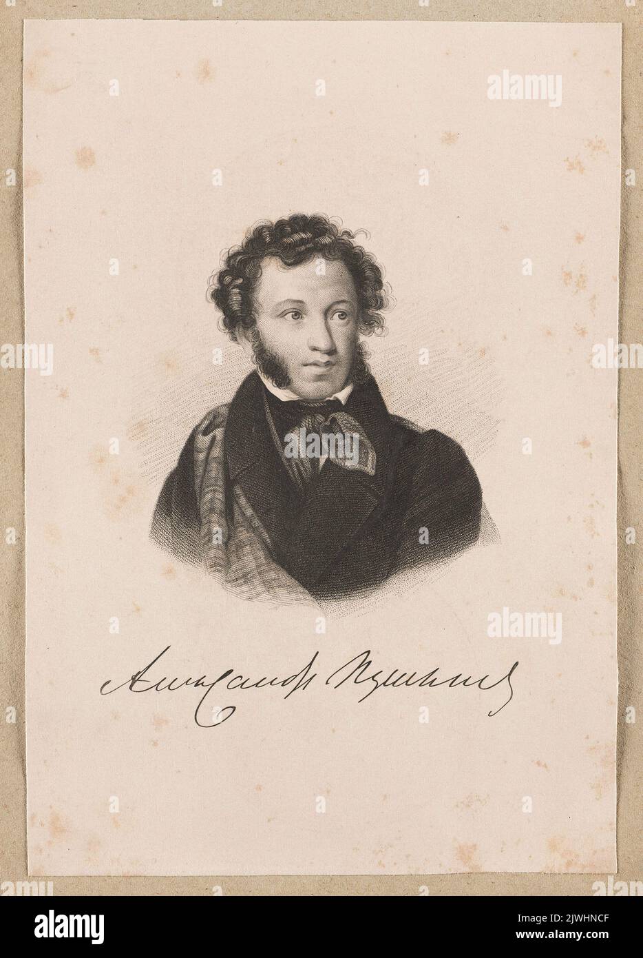 Portrait of Alexander Pushkin. unknown, graphic artist, Kipreński ...