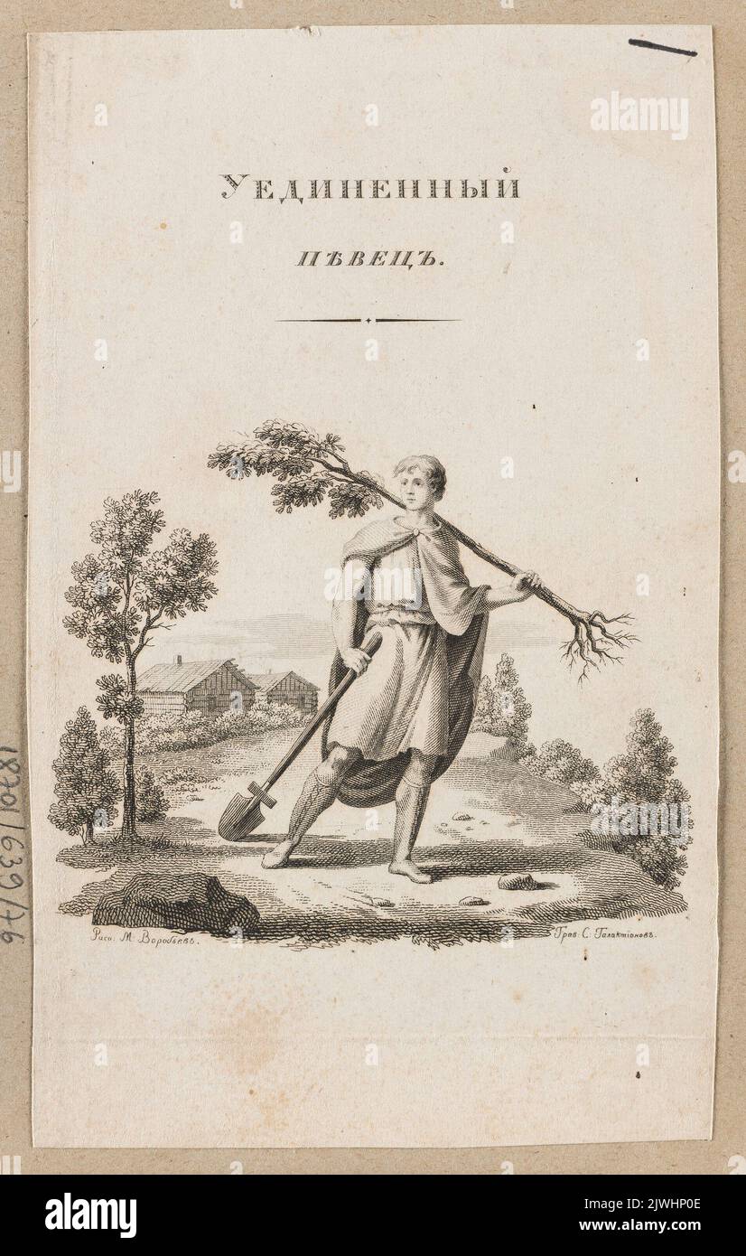 Lonely singer (title page vignette). Galactionow, Stepan Filipowicz ...