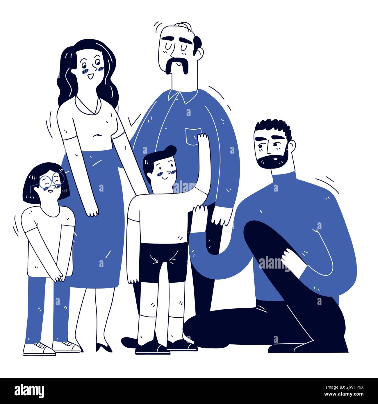 family together characters Stock Vector Image & Art - Alamy