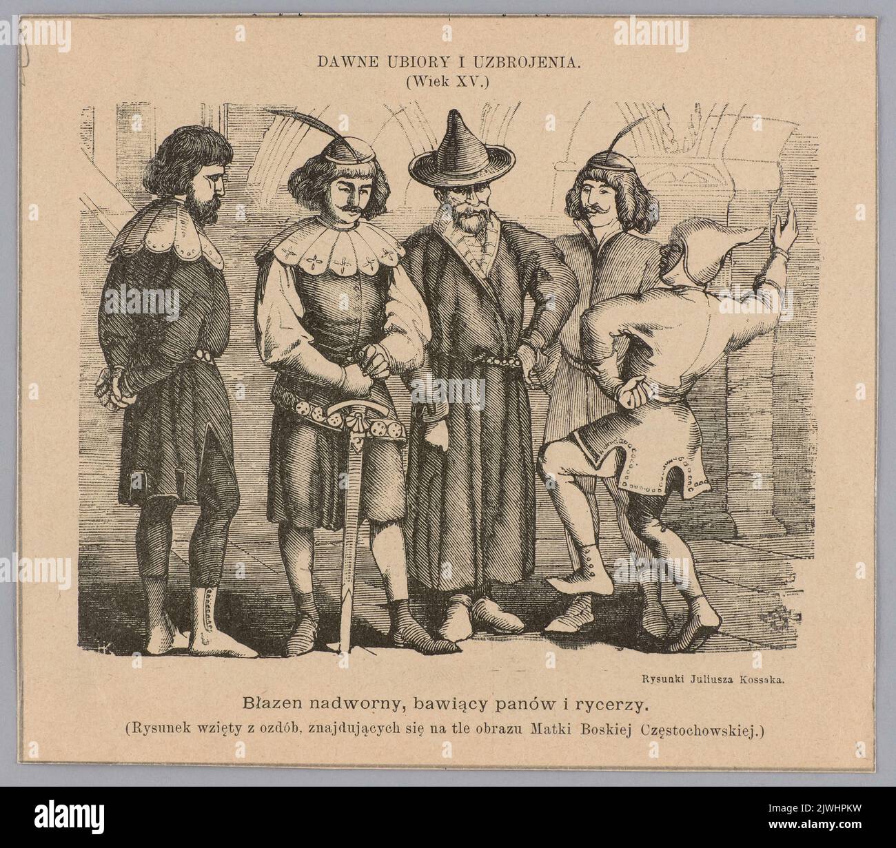 Juliusz Kossak (1824-1899), A court jester entertaining lords and ...