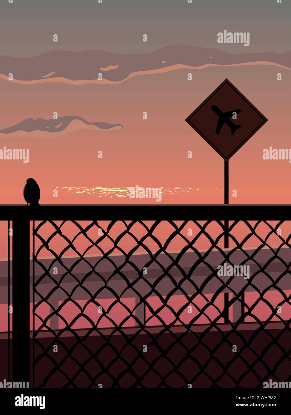 anime airport road Stock Vector Image & Art - Alamy