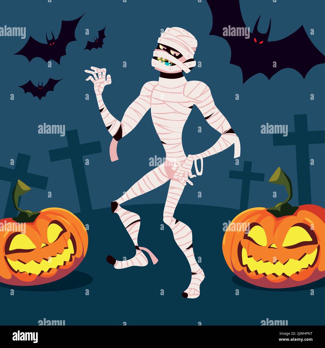 halloween mummy character Stock Vector Image & Art - Alamy