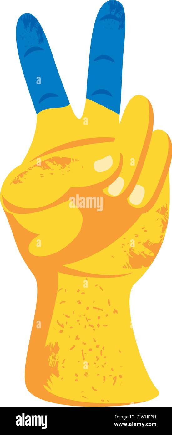 pray for Ukraine, hand peace Stock Vector Image & Art - Alamy