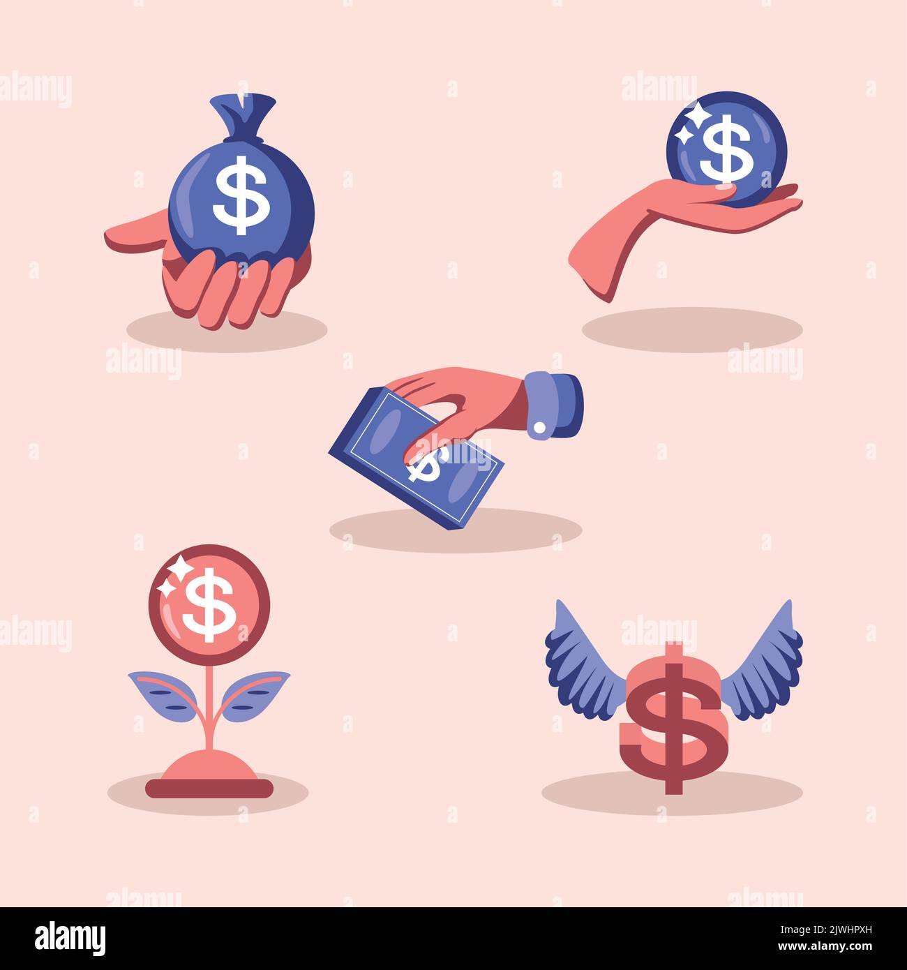 money income, icon set Stock Vector Image & Art - Alamy
