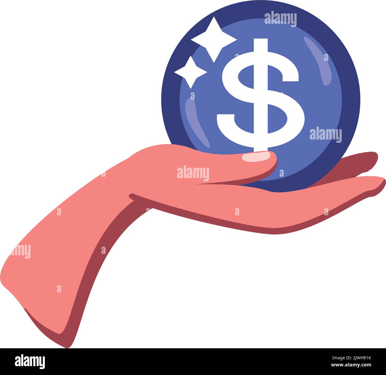 hand with dollar sign Stock Vector Image & Art - Alamy