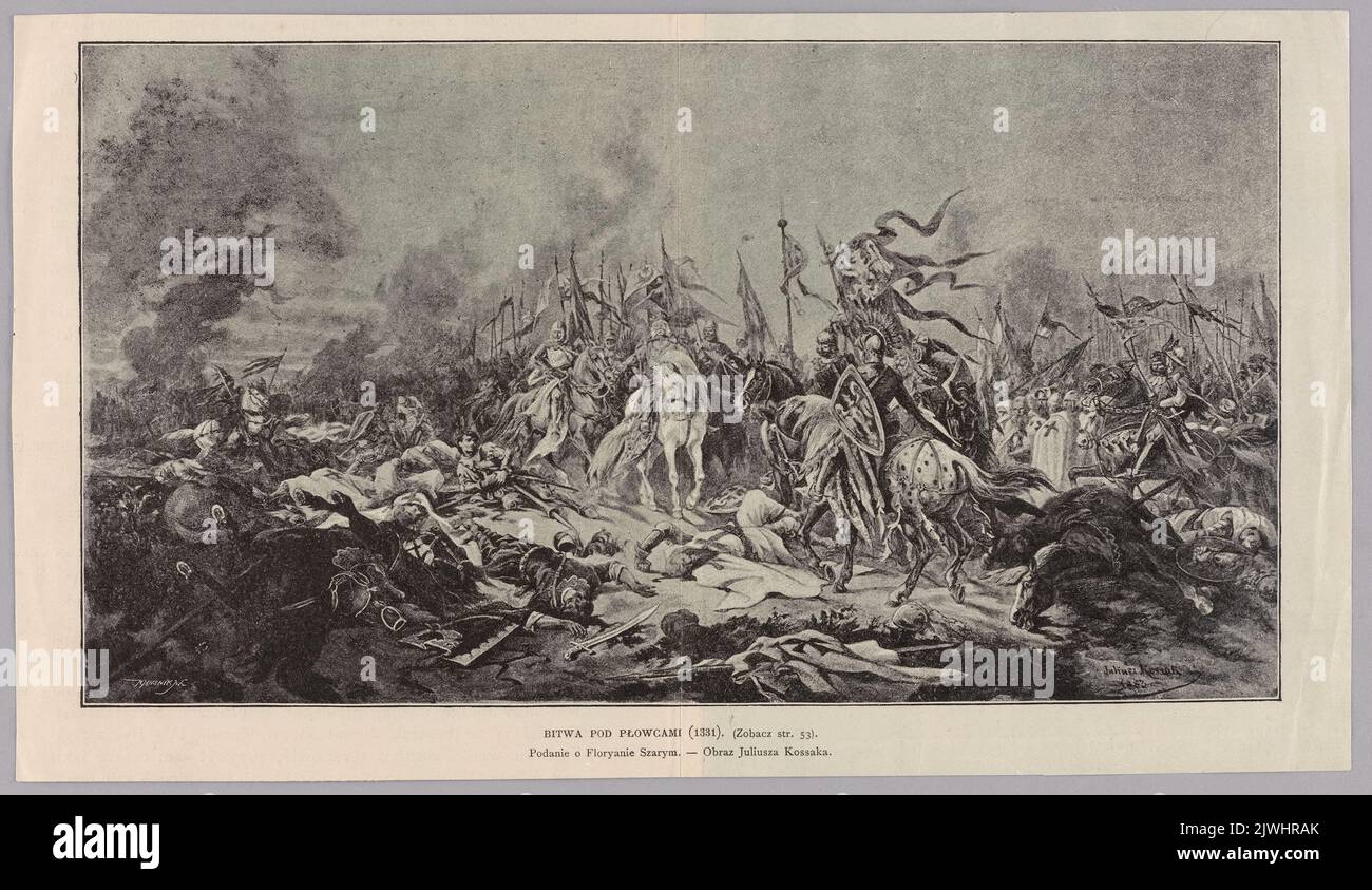 Reproduction of a painting: Juliusz Kossak (1824-1899), Battle of ...