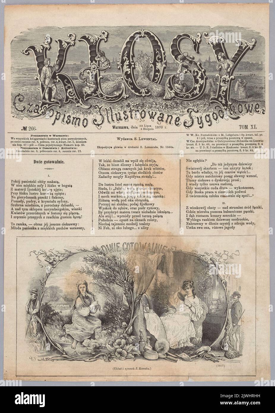 Juliusz Kossak (1824-1899), Two readying stations; from: "Kłosy" 1870, no. 266, vol. XI. Juliusz ...