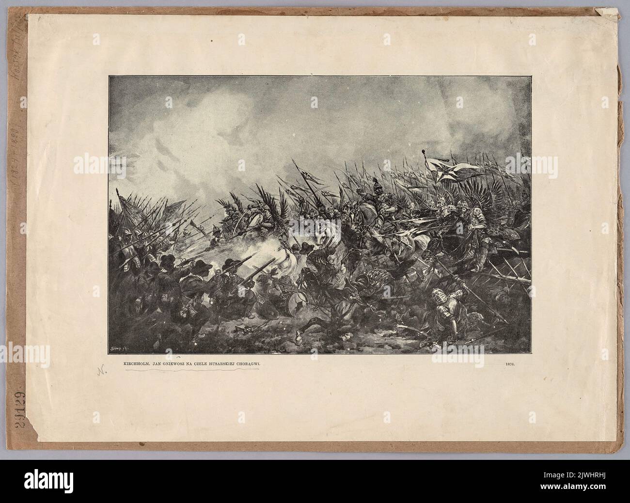 Reproduction of a painting: Juliusz Kossak (1824-1899), Jan Gniewosz na ...