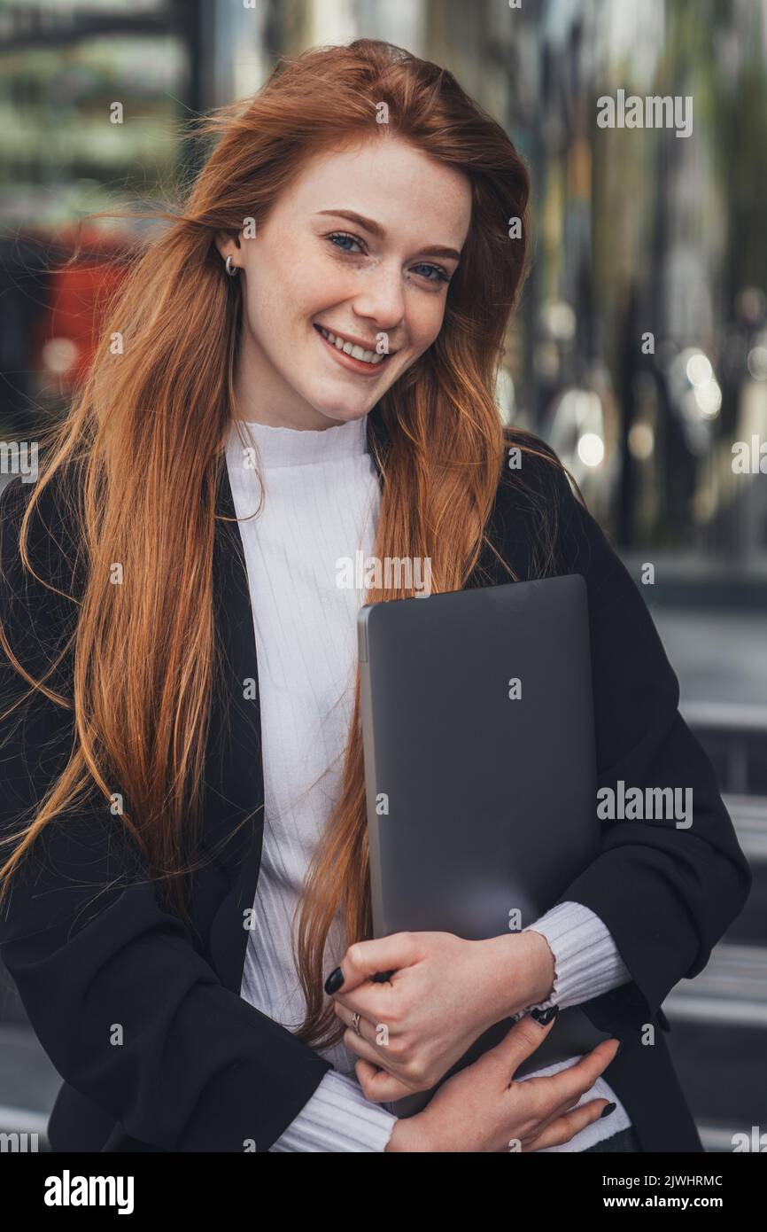 Ginger haired office worker hi-res stock photography and images - Alamy