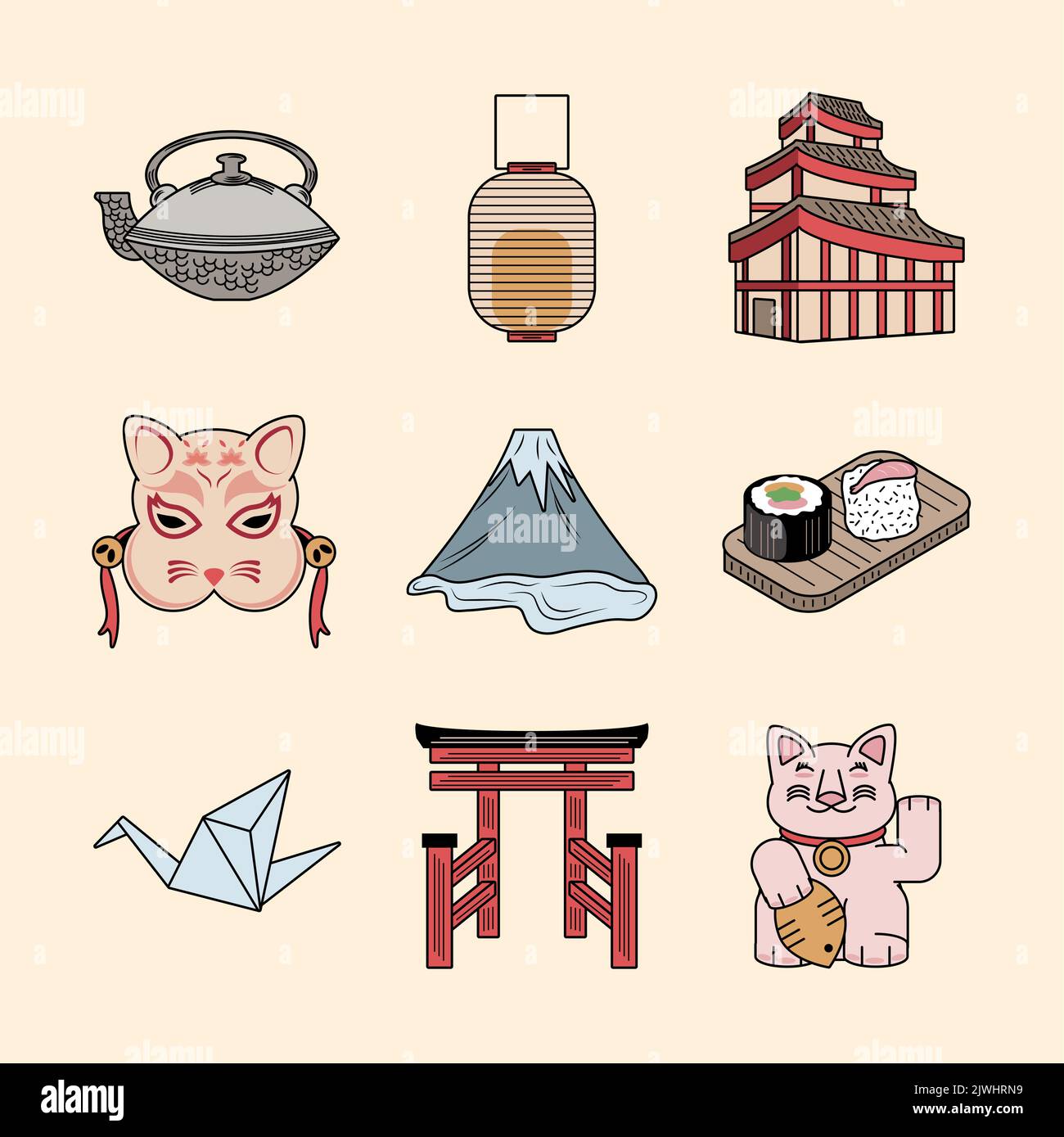 icons japanese culture Stock Vector Image & Art - Alamy