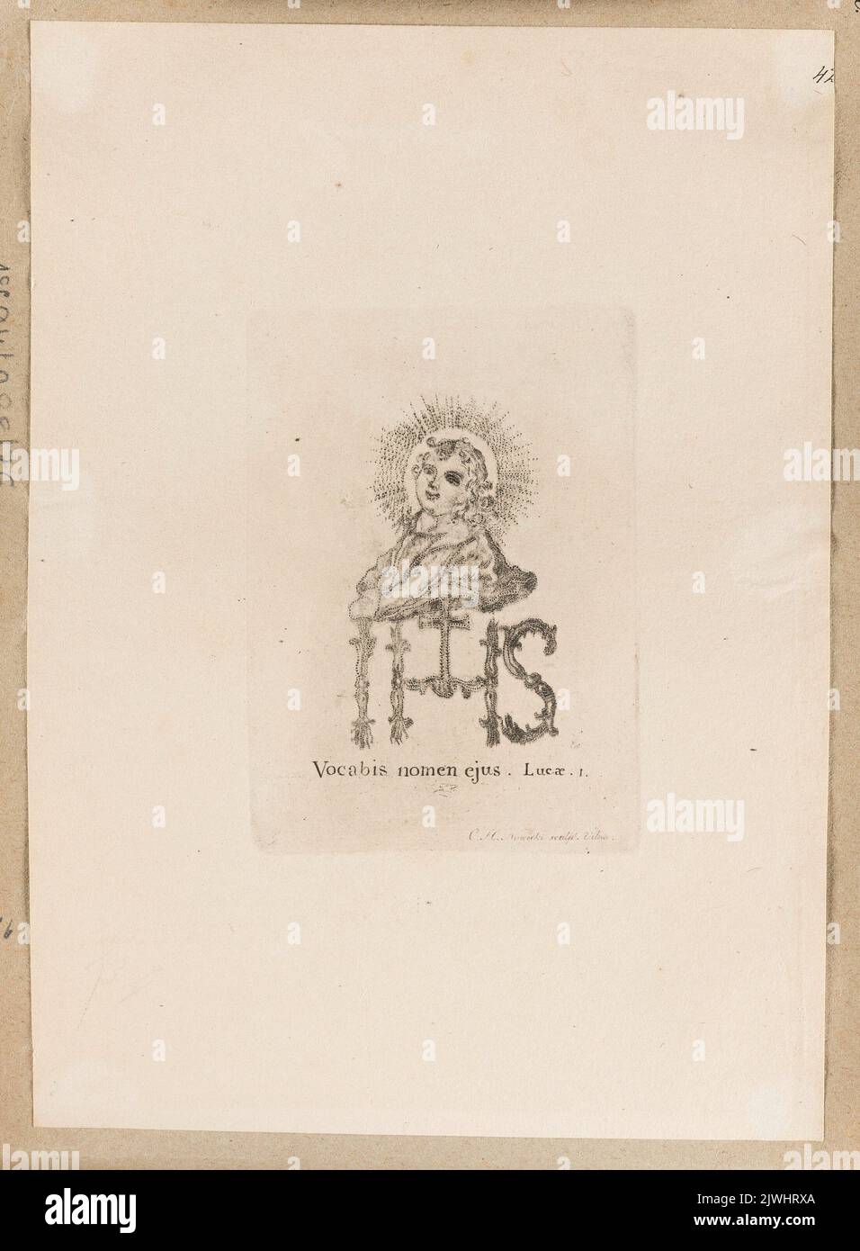 Infant Jesus (with the IHS monogram). Tyszkiewicz, Konstanty (1806-1868 ...