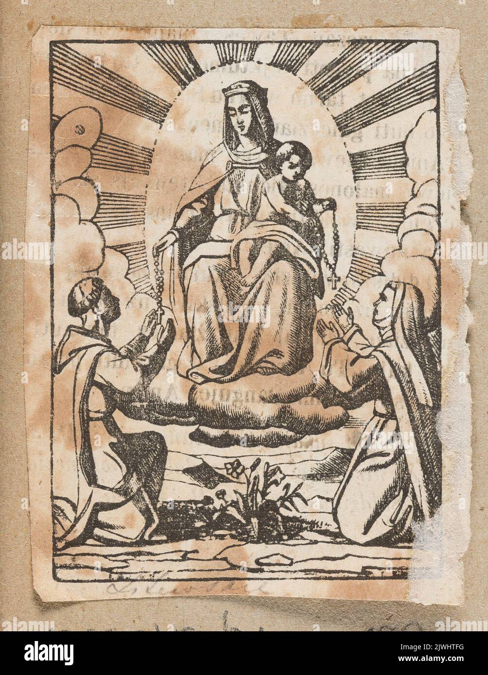 Our Lady of the Rosary. unknown, graphic artist Stock Photo - Alamy