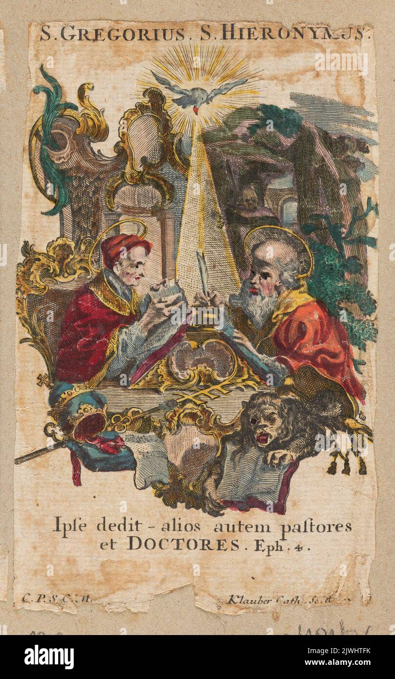 Saints George and Jerome. unknown, graphic artist, Fratres Klauber ...