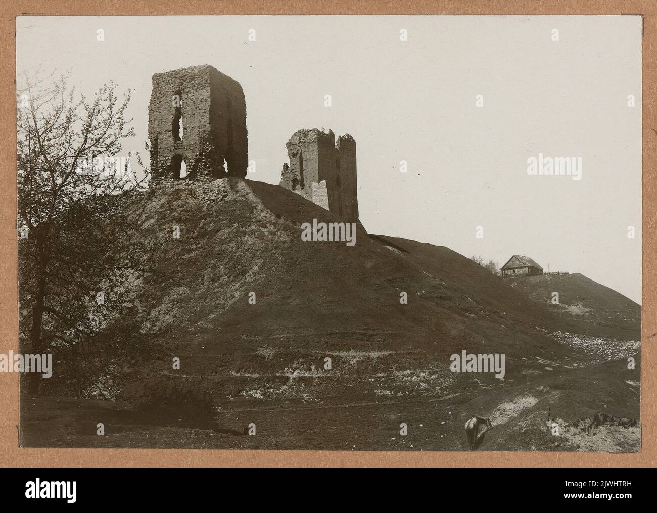 Nowogródek (curr. Navahrudak, Belarus). Castle ruins – general view ...