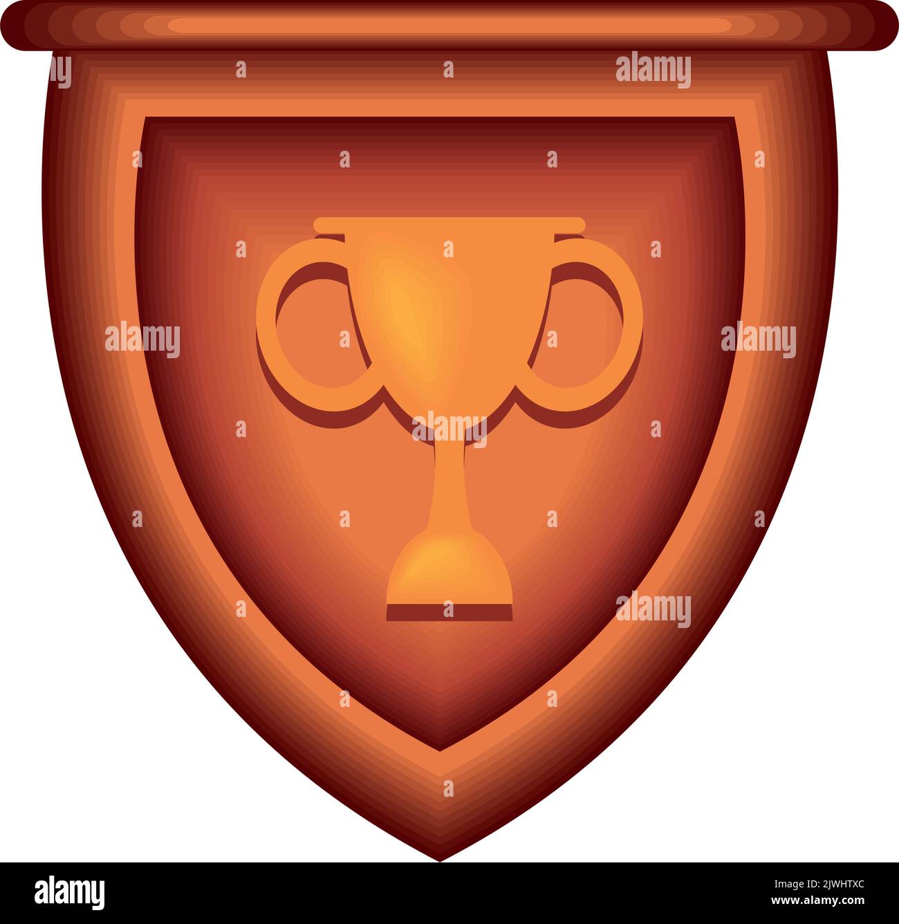 award shield with trophy Stock Vector Image & Art - Alamy