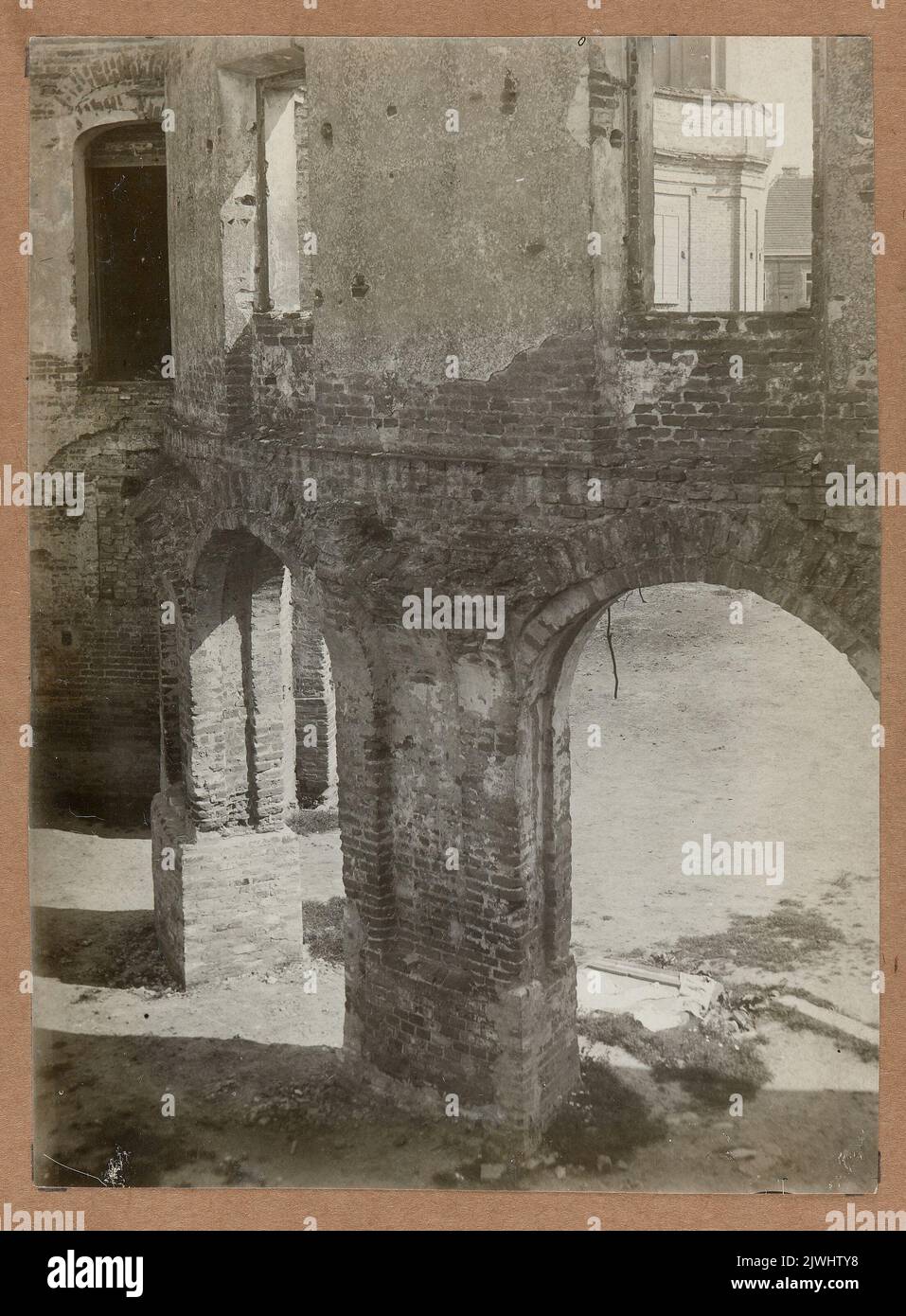 Ołyka (curr. Olyka, Ukraine). Radziwiłł family castle - fragment of ...