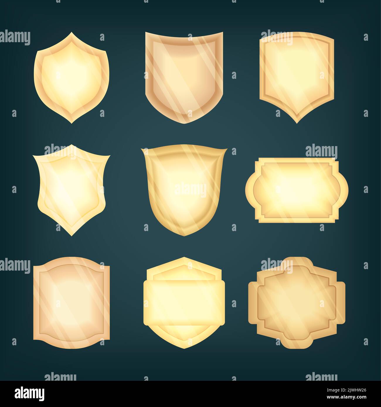 icons set gold labels Stock Vector Image & Art - Alamy
