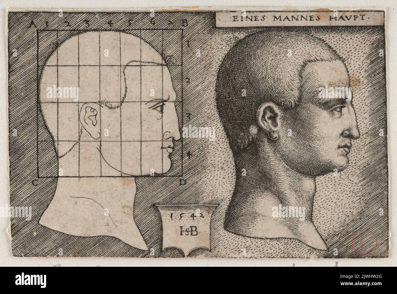Study of a man’s head. Beham, Sebald (1500-1550), graphic artist Stock ...