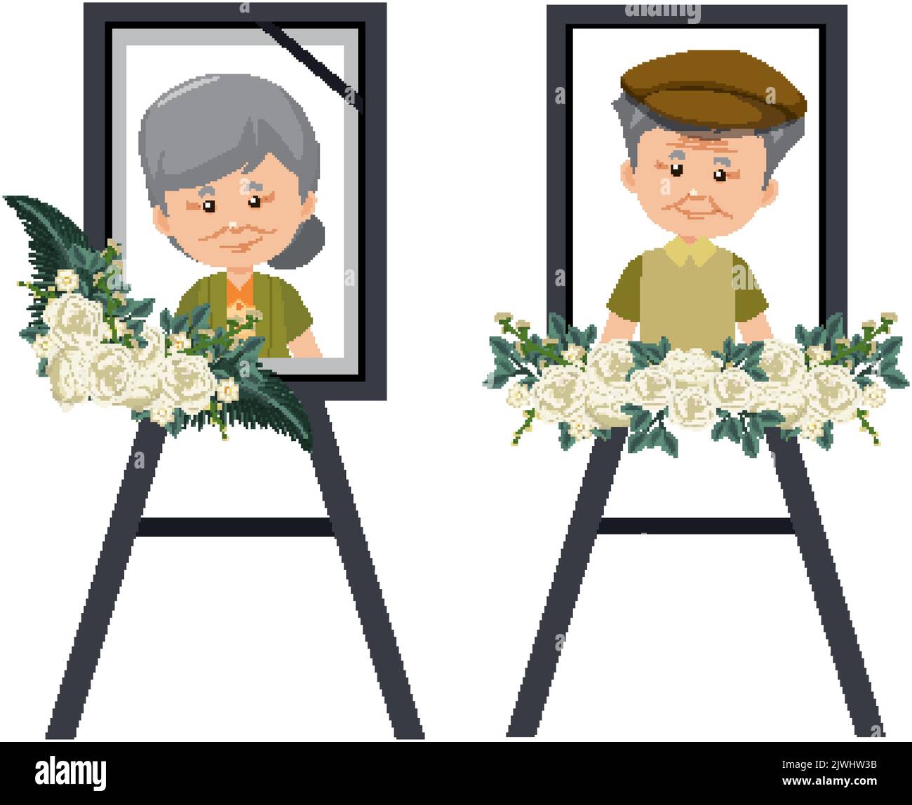 Portrait of deceased person illustration Stock Vector Image & Art - Alamy