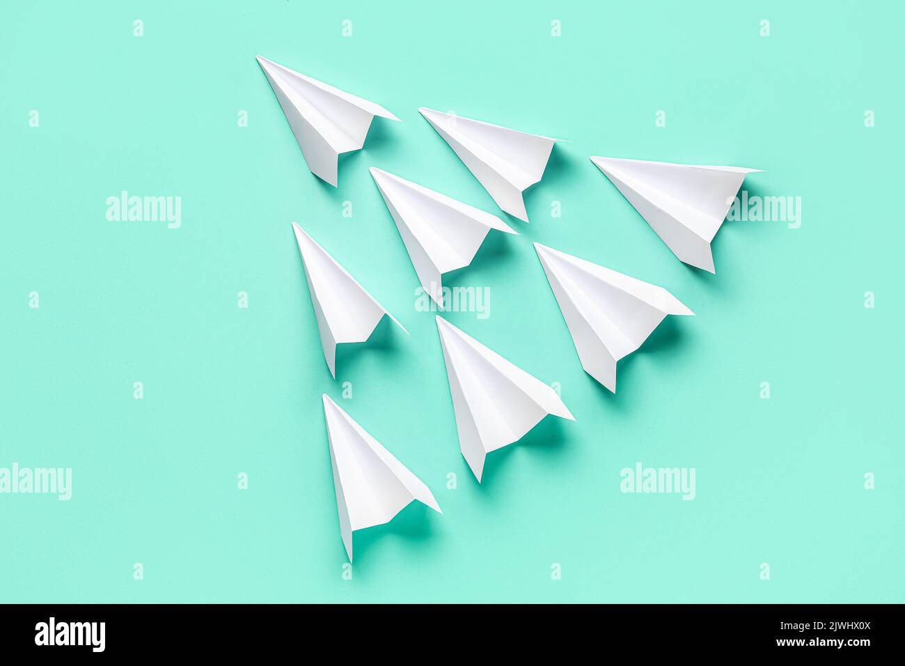 White paper planes on hi-res stock photography and images - Alamy