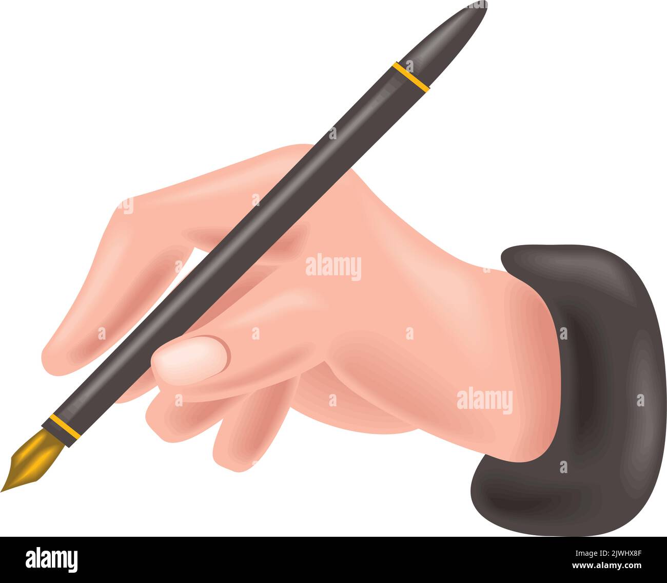 hand holding fountain pen Stock Vector Image & Art - Alamy