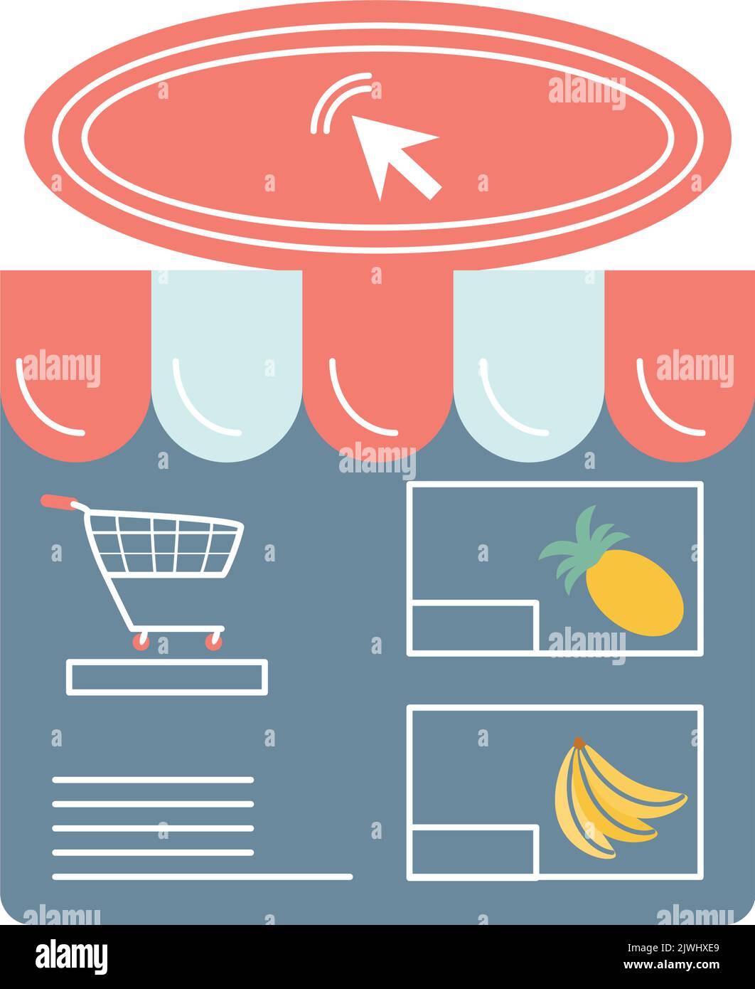 online grocery shopping clicking Stock Vector Image & Art - Alamy