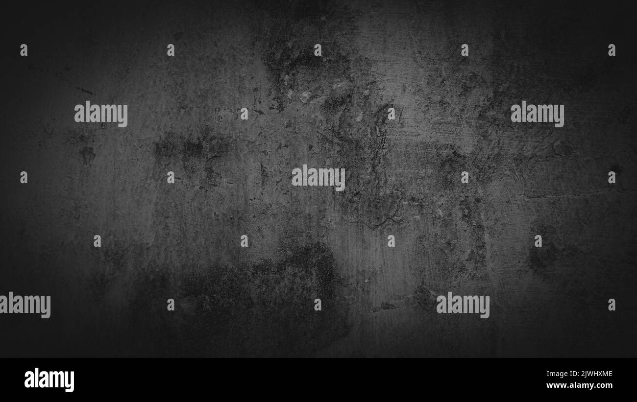 A black background of a clear and detailed wall texture and copy space ...