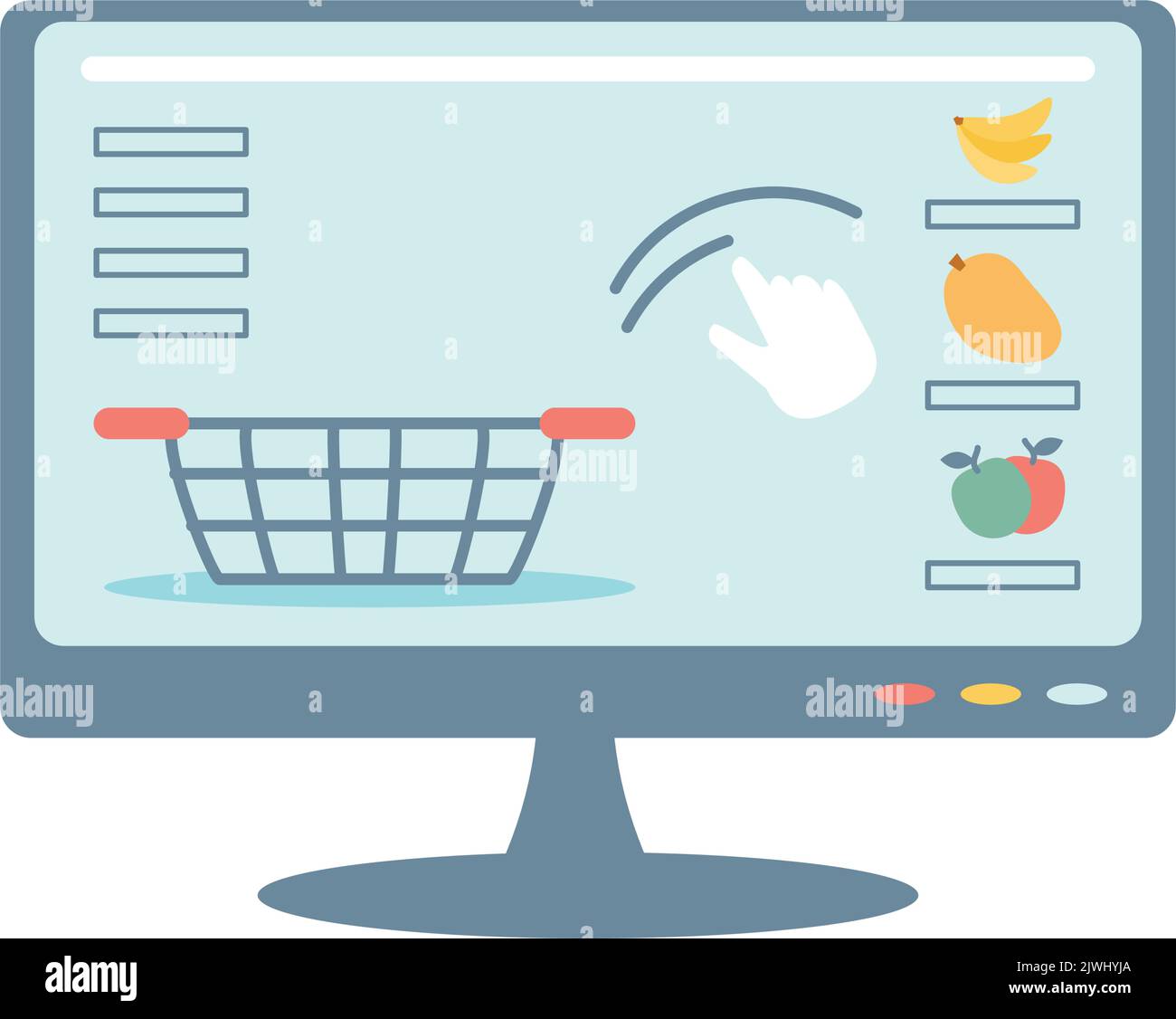 computer grocery shopping Stock Vector Image & Art - Alamy