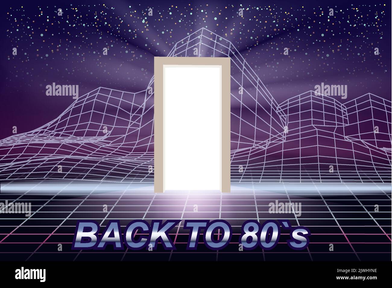 Back to 80 s Synthwave retro banner vaporwave aesthetic background ...