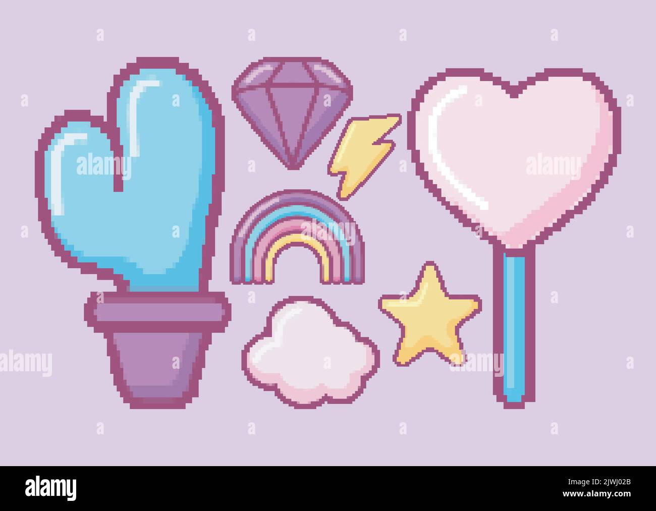 pixel art, icon set Stock Vector Image & Art - Alamy