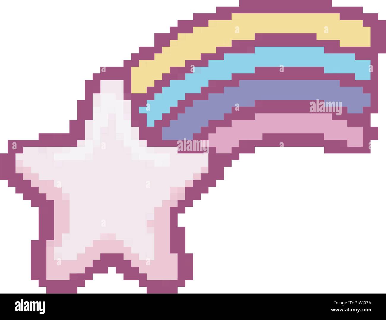 star rainbow pixel art Stock Vector Image & Art - Alamy