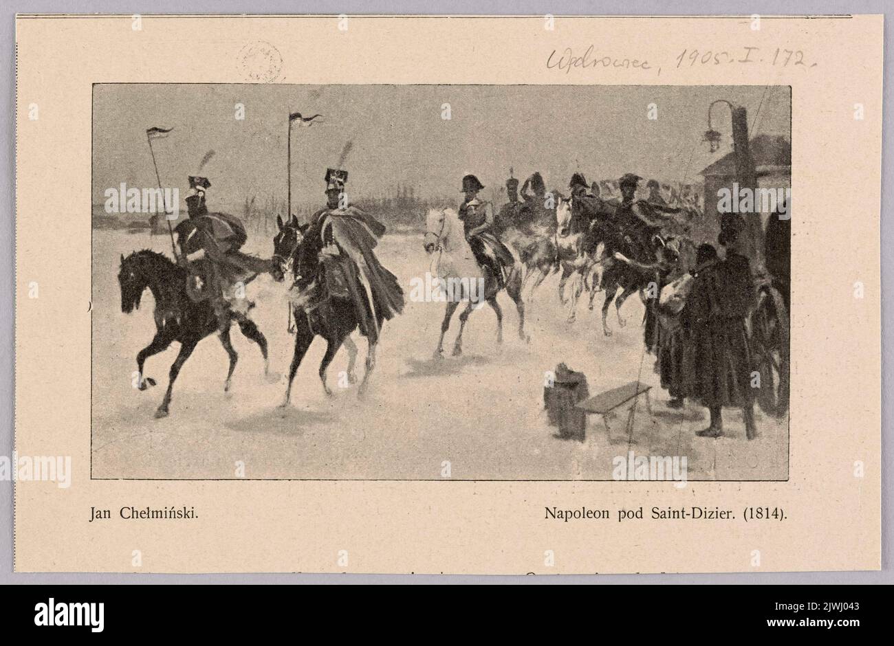Reproduction of a painting: Chełmiński, Jan (1851-1925), Napoleon at ...