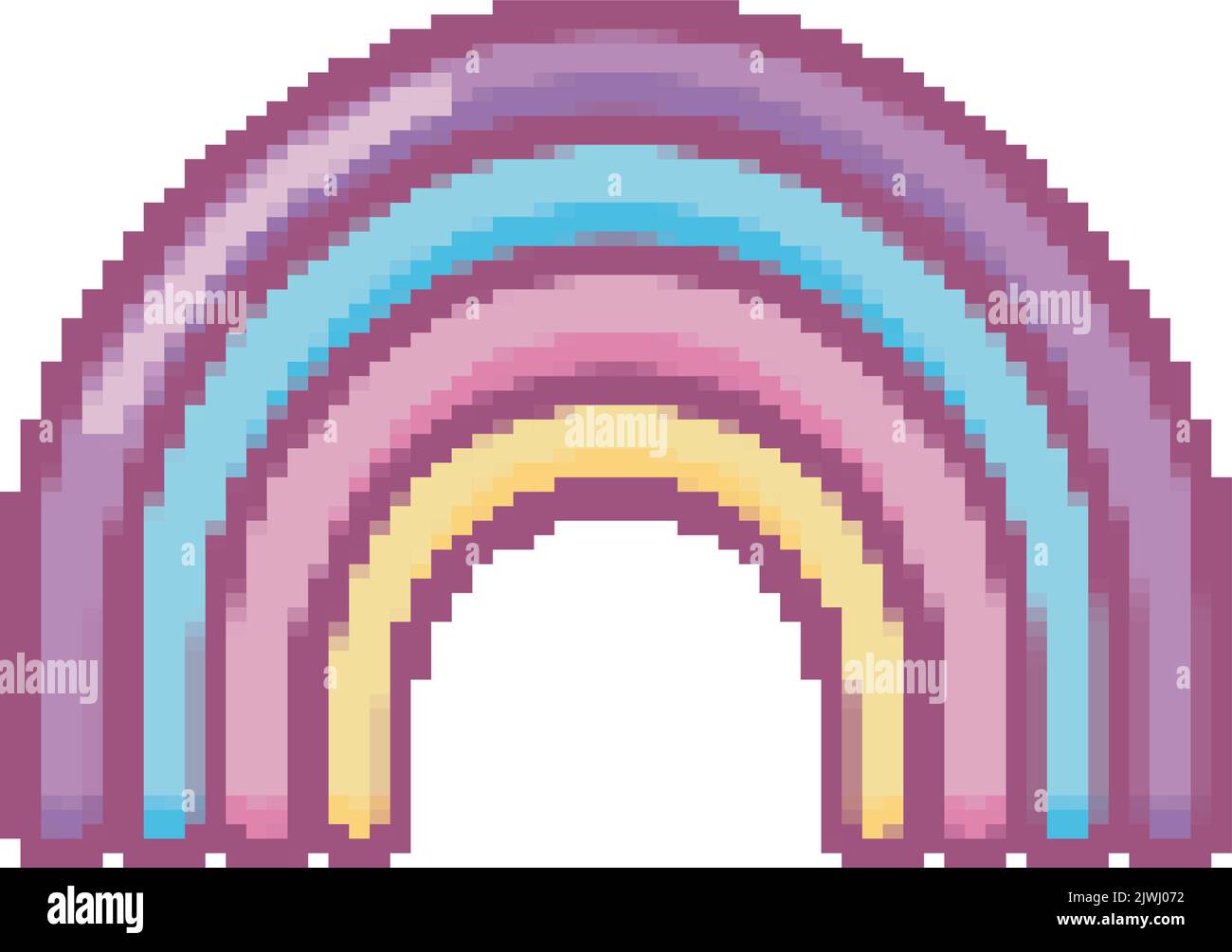 rainbow pixel art Stock Vector Image & Art - Alamy