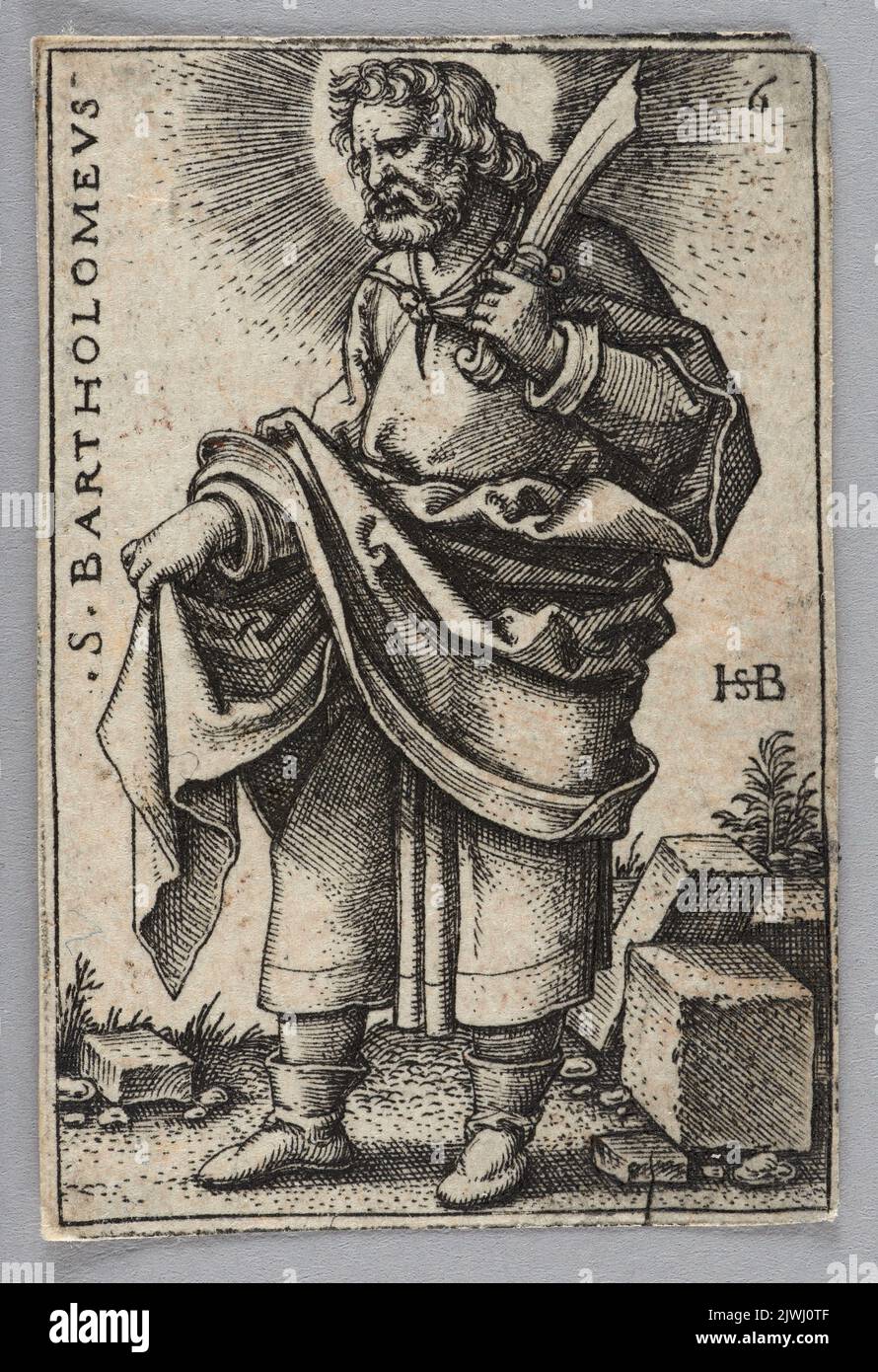 St. Bartholomew, from the cycle: The Twelve Apostles. Beham, Sebald ...