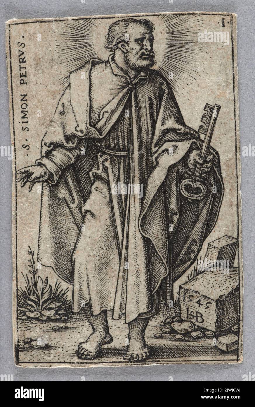 St. Peter, from the cycle: The Twelve Apostles. Beham, Sebald (1500 ...