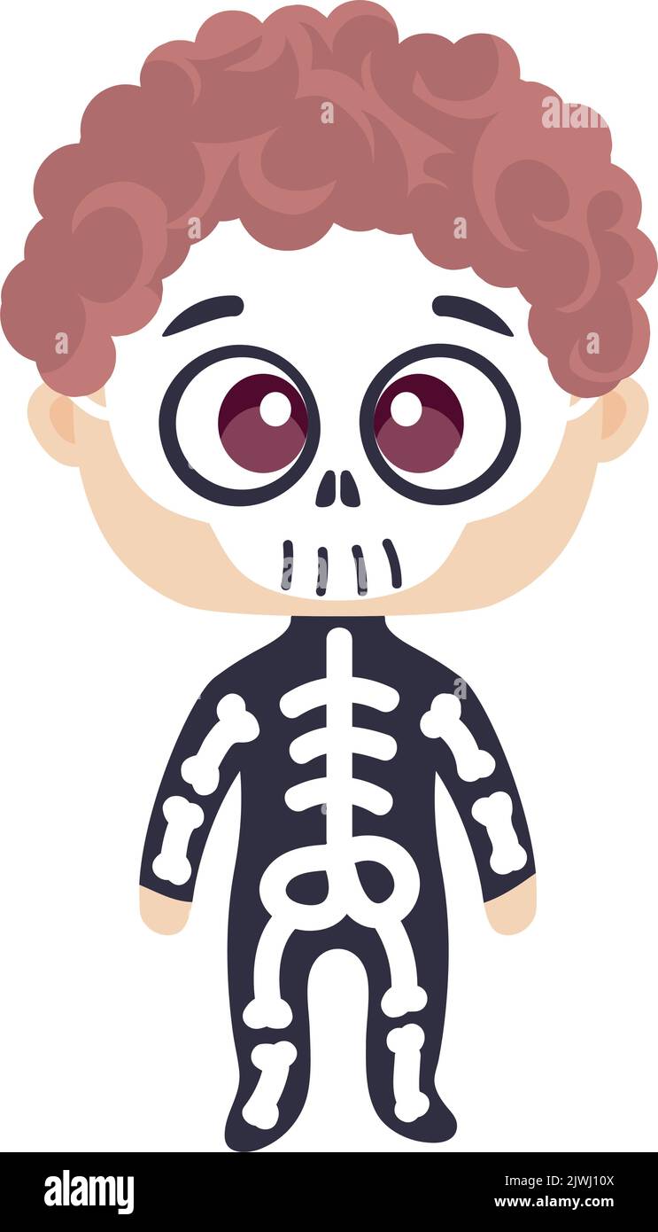 boy skeleton halloween Stock Vector Image & Art - Alamy