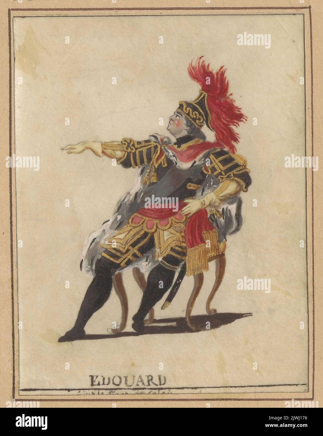 Actor as King Edward in the drama Le siege de Calais. Janinet, Jean ...