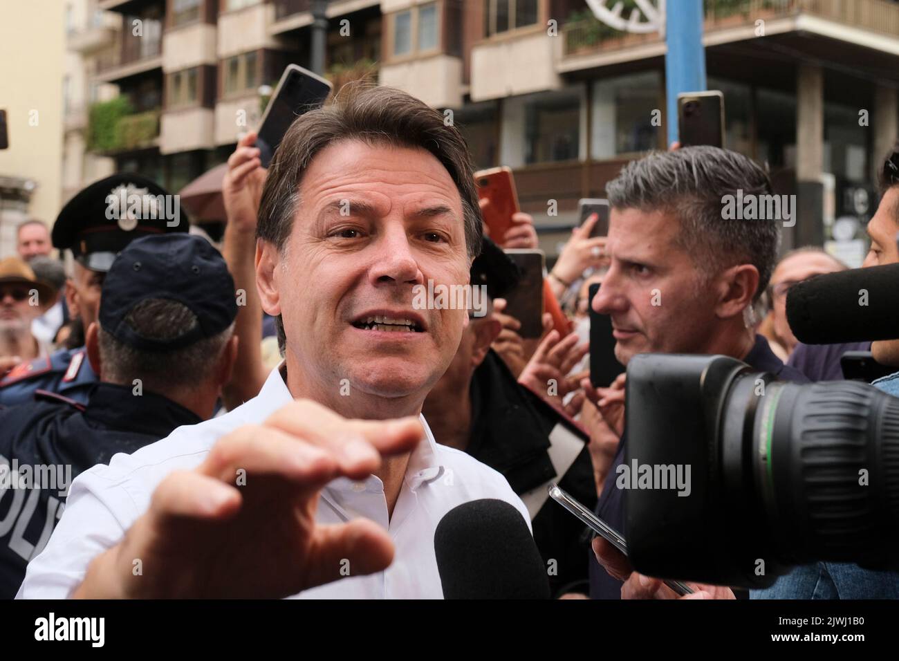 The political leader of the Five Stars Movement, Giuseppe Conte during ...